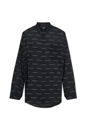 Balenciaga Shirt With Monogram - Black