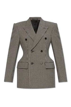 Balenciaga Houndstooth Double-breasted Blazer