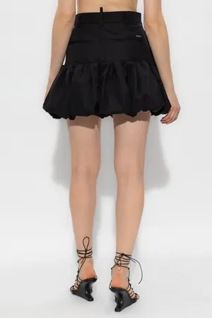 Dsquared2 Short Cotton Skirt With Ruffle Detail