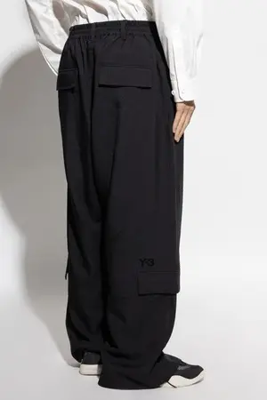 Y3 Oversized Wide-leg Trousers With Pockets