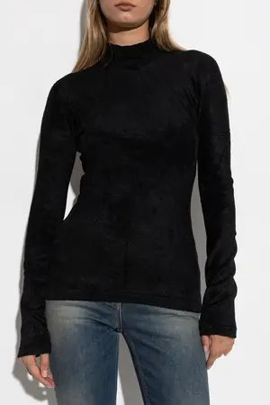 Versace Velvet Long Sleeve Top