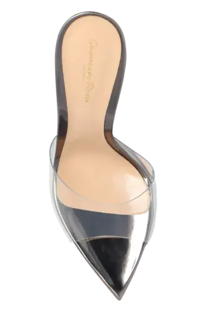GIANVITO ROSSI Elle Heeled Mules - Silver