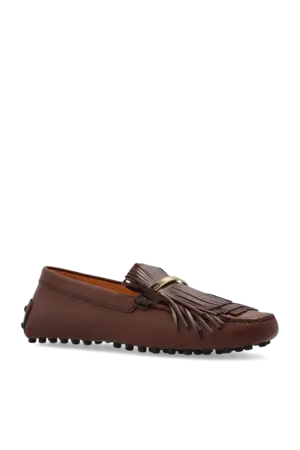 TOD’S Leather Loafers With Tassel Detail And Gommino Sole