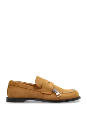 JW Anderson Leather Loafers With Zipper Detail