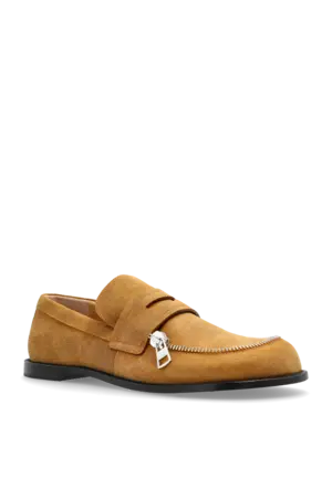 JW Anderson Leather Loafers With Zipper Detail