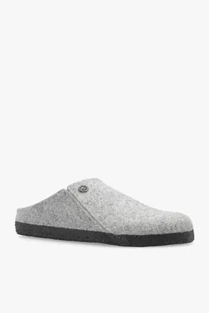 BIRKENSTOCK Zermatt Rivet Felt Slides - Grey