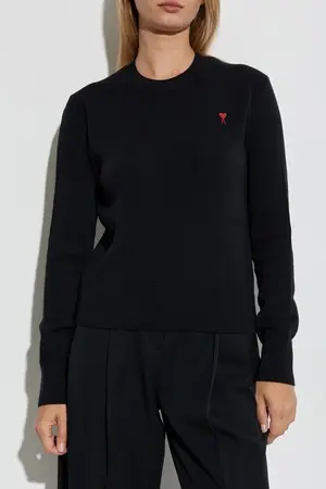 AMI Paris Wool Sweater - Black