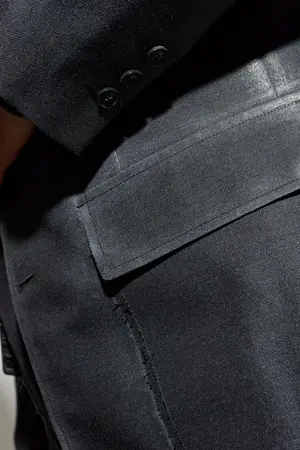 MAISON MARGIELA Blazer With Raw Finish - Grey