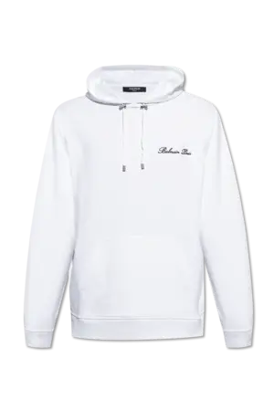 Balmain Hooded Cotton-blend Sweatshirt