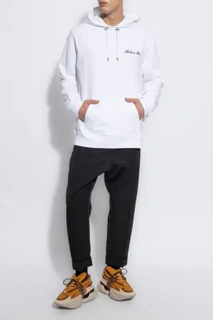 Balmain Hooded Cotton-blend Sweatshirt