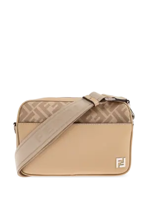 Fendi Shoulder Bag With Logo - Beige