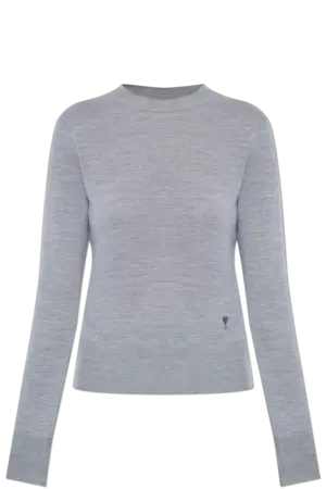 Ami Thin Wool Sweater - Grey
