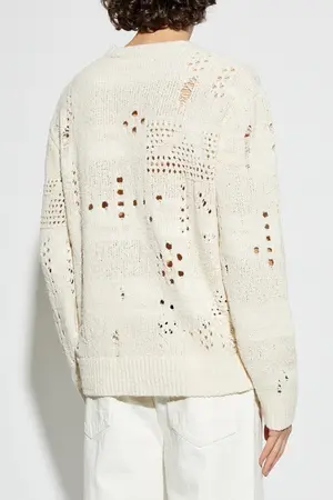 ALLSAINTS Harvey Openwork Knit Sweater - Cream