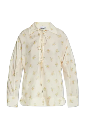 GANNI Floral Viscose Shirt