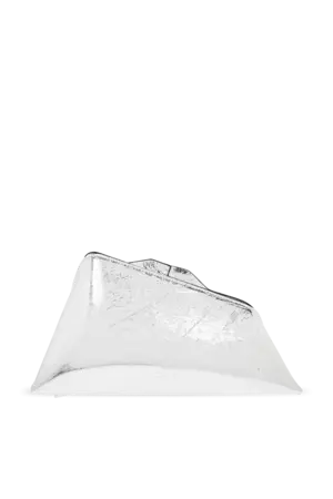 Attico 8:30 Pm Trapezoidal Clutch - Silver