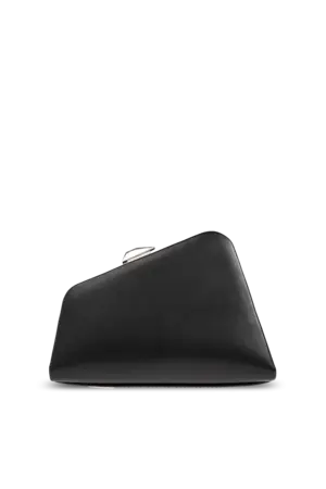 Attico Midnight Leather Clutch - Black