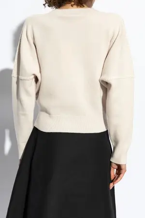 Marni Wool And Cashmere Sweater With Decorative Stitching
