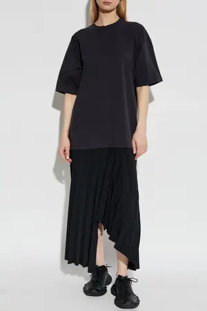Balenciaga Pleated Asymmetrical Hem Dress