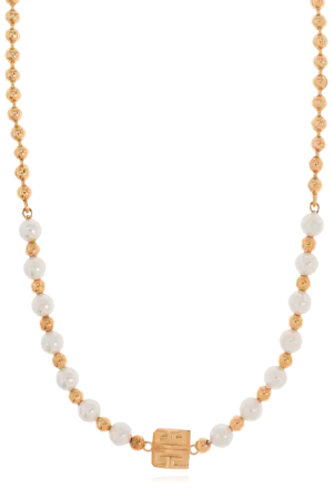 GIVENCHY Brass Necklace With Pearl Elements