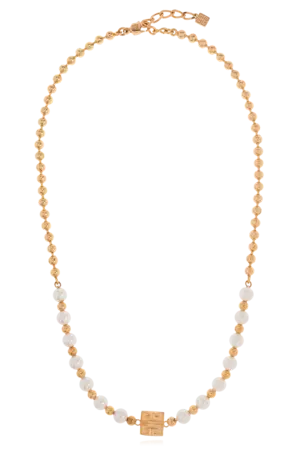 Givenchy Brass Necklace With Pearl Elements