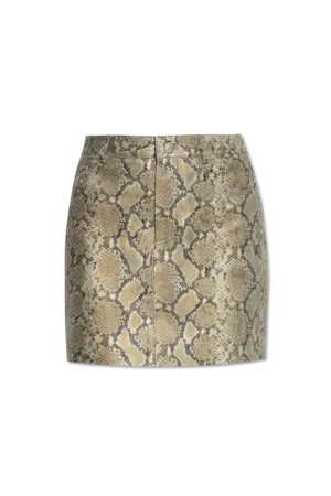 GESTUZ Gzfeliza Lamb Leather Snake Print Skirt