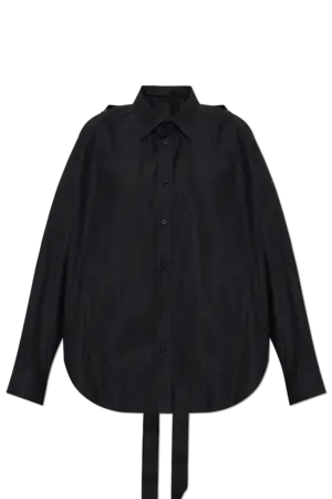 Balenciaga Oversized Cotton Shirt With Tie Detail