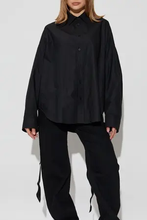 Balenciaga Oversized Cotton Shirt With Tie Detail