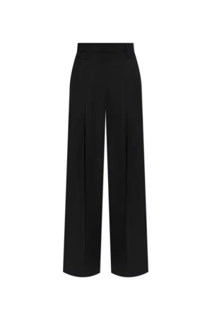 JIL SANDER Pleated Wide-leg Trousers - Black