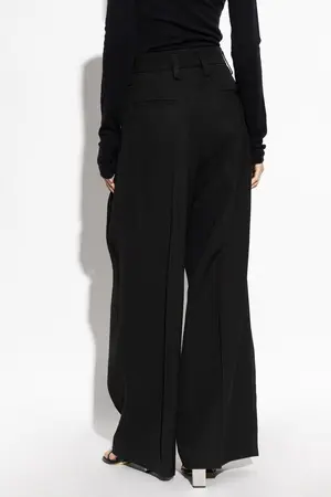 JIL SANDER Pleated Wide-leg Trousers - Black