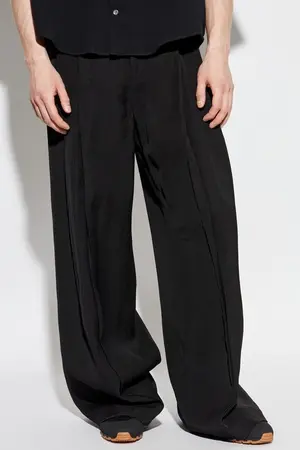 JIL SANDER Pleat Front Trousers - Black