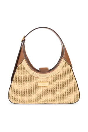 Kate Spade New York Handbag With Woven Raffia And Leather Accents