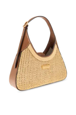 Kate Spade New York Handbag With Woven Raffia And Leather Accents