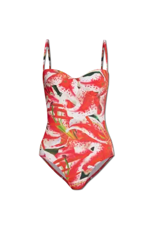 Tory Burch Floral One-piece Swimsuit - Red