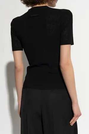 Tory Burch Perforated Top - Black