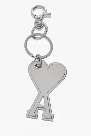 Ami Keyring With Logo - Silver