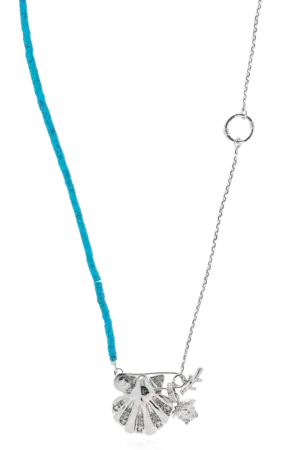 Versace Necklace With Shell Pendant - Blue