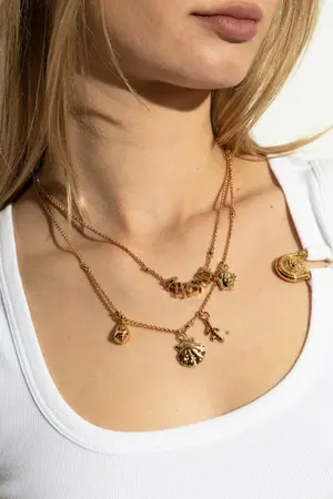 Versace Plated Charm Necklace