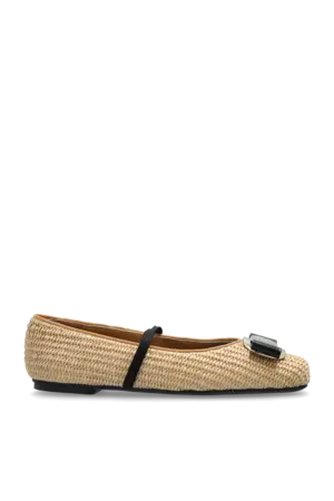 Ferragamo Raffia Flats For Women