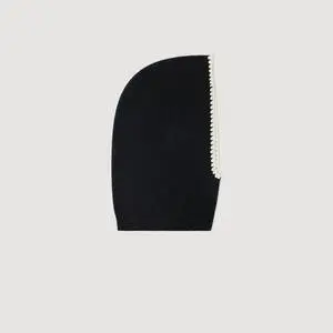 Sandro Ribbed Knit Balaclava - Black
