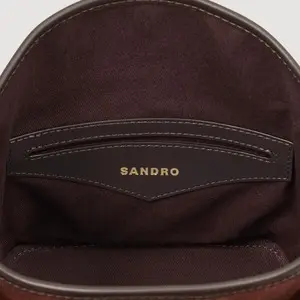 Sandro Mini Tangoso Fringed Bucket Bag
