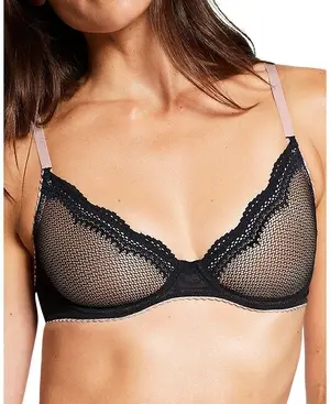 Pepper Signature Unlined Demi Bra - Black