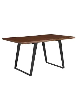 MODWAY Viggo 60 Live Edge Acacia Wood Acacia Wood Dining Table - Black Walnut