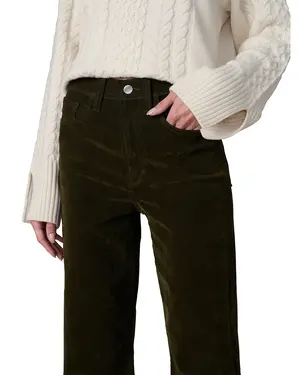 Joe's Jeans The Margot Straight Flocked Jeans - Olive