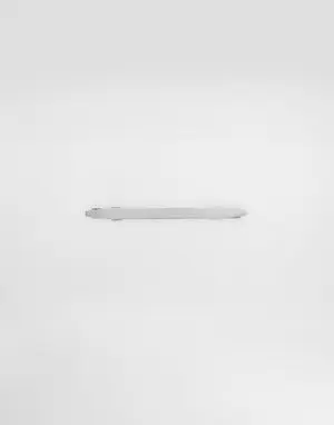 Dolce & Gabbana Collar Pin With Logo - Silver