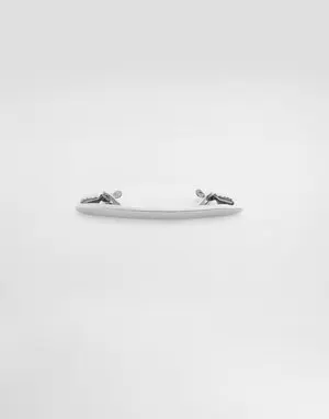 Dolce & Gabbana Collar Pin With Logo - Silver