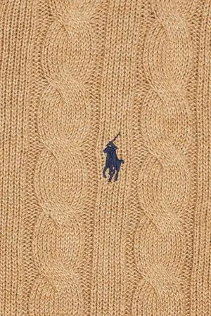 Polo Ralph Lauren Cable Knit Crewneck Sweater - Camel Melange