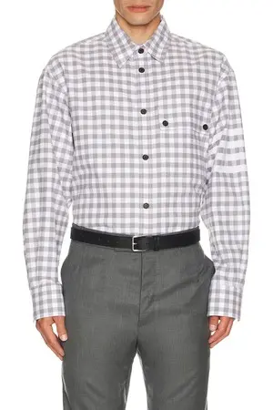 Thom Browne Oversized Pc Shirt In Grey