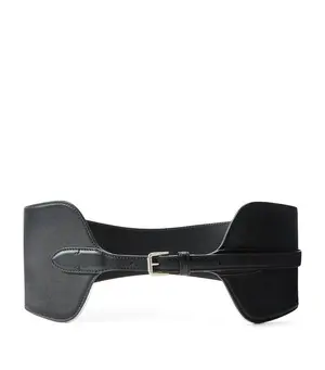 Ralph Lauren Leather Corset Belt - Black