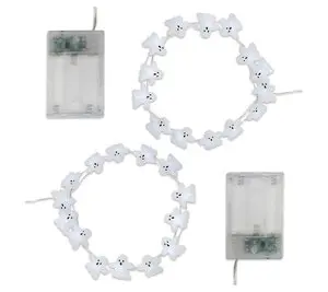 LUMABASE Led Fairy String Lights With Ghost Mot If- Set Of 2 - One-color