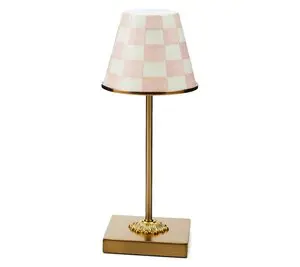 MACKENZIE-CHILDS Rosy Check Led Rechargeable Ca Fe Table Lamp - One-color